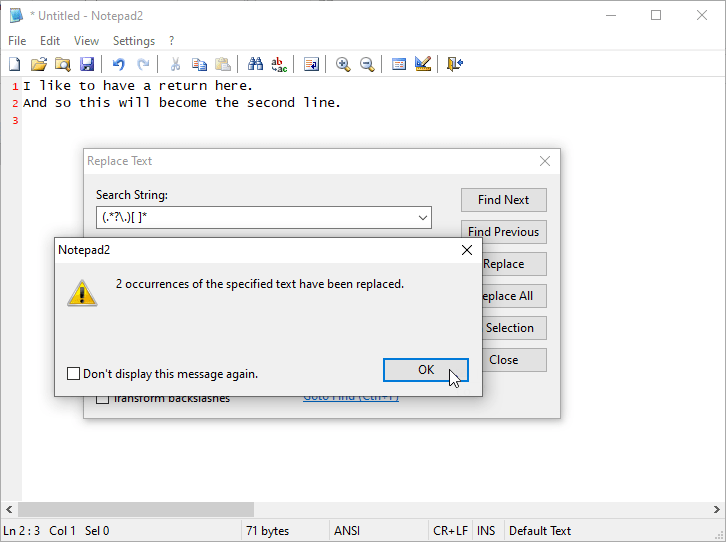 How To Replace Character With New Line In WordPad Ozzu